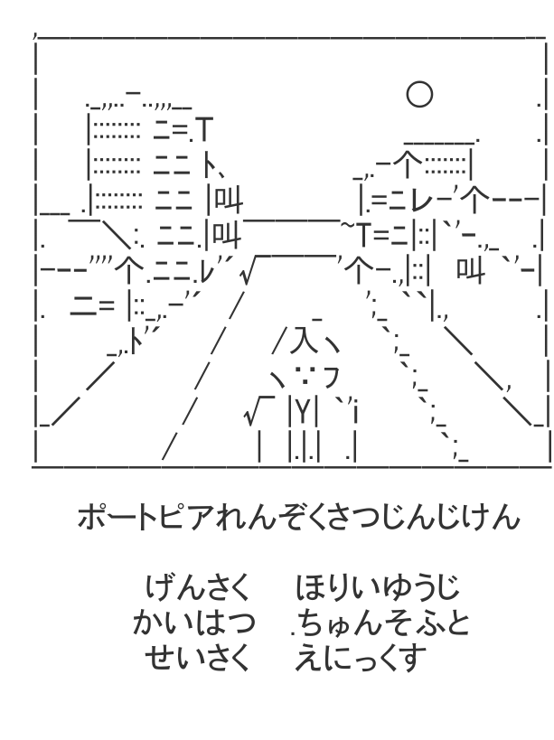 ポートピア連続殺人事件 | AAHub - スマホ対応のアスキーアートビューアー