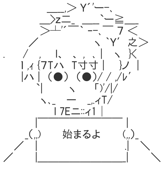 できない子01（基本） | AAHub - スマホ対応のアスキーアートビューアー