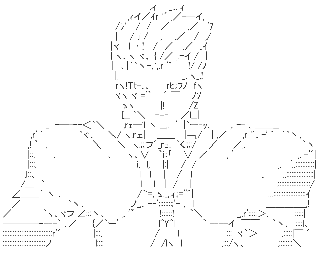 ギルガメッシュ01（甲冑） | AAHub - スマホ対応のアスキーアートビューアー