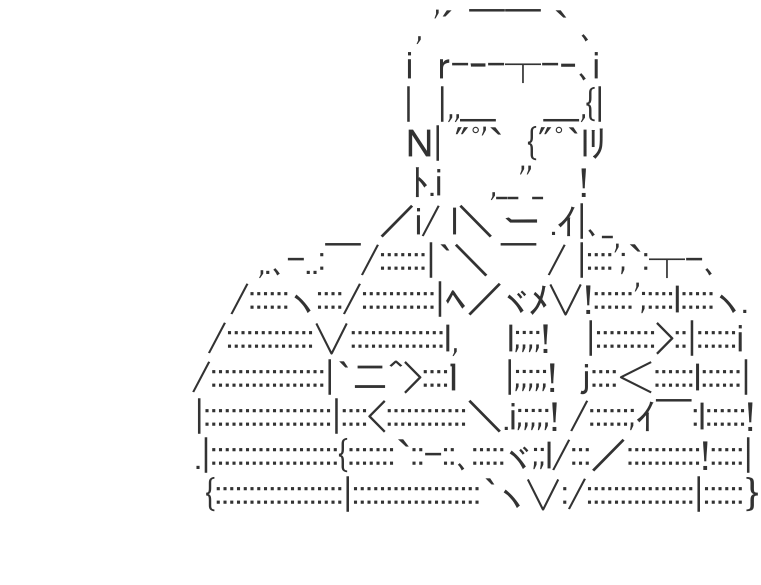 阿部高和03（別衣装） | AAHub - スマホ対応のアスキーアートビューアー